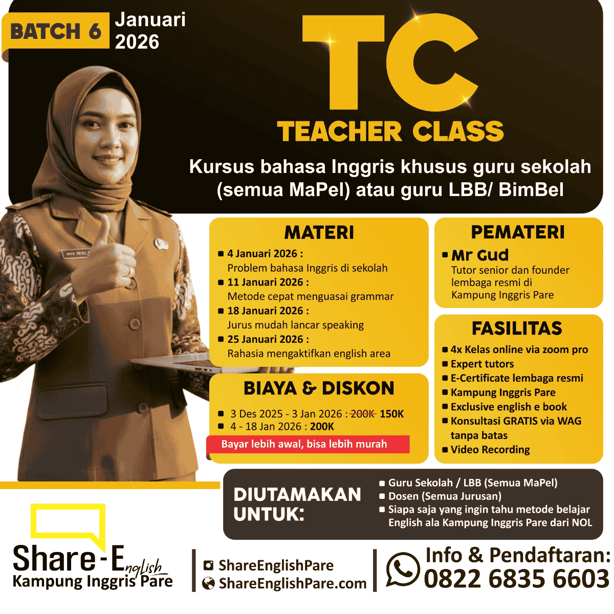 Teacher Class Batch 6 - Share English Pare